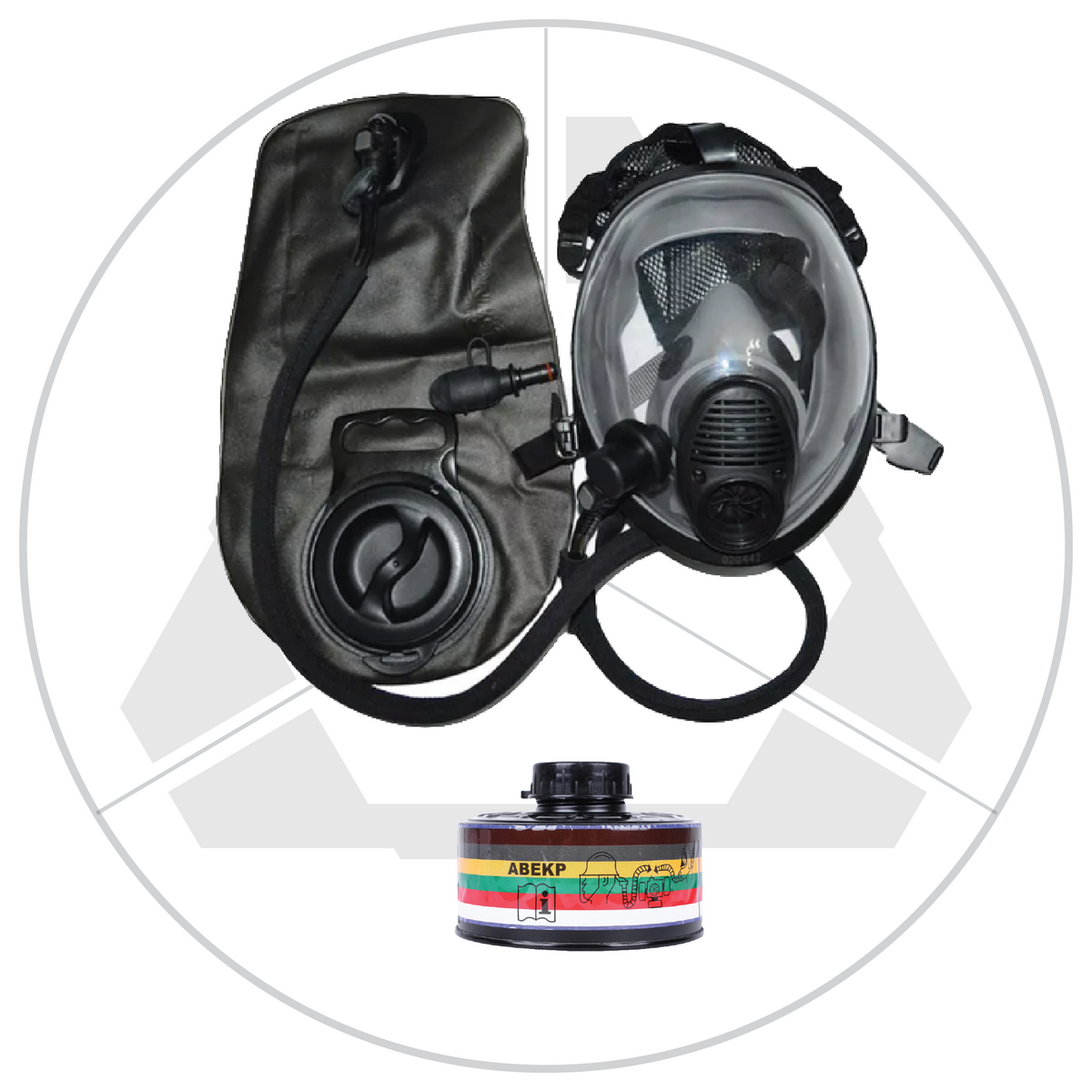Full Face Gas Mask with Water Bladder & Filter – iTACTICALi