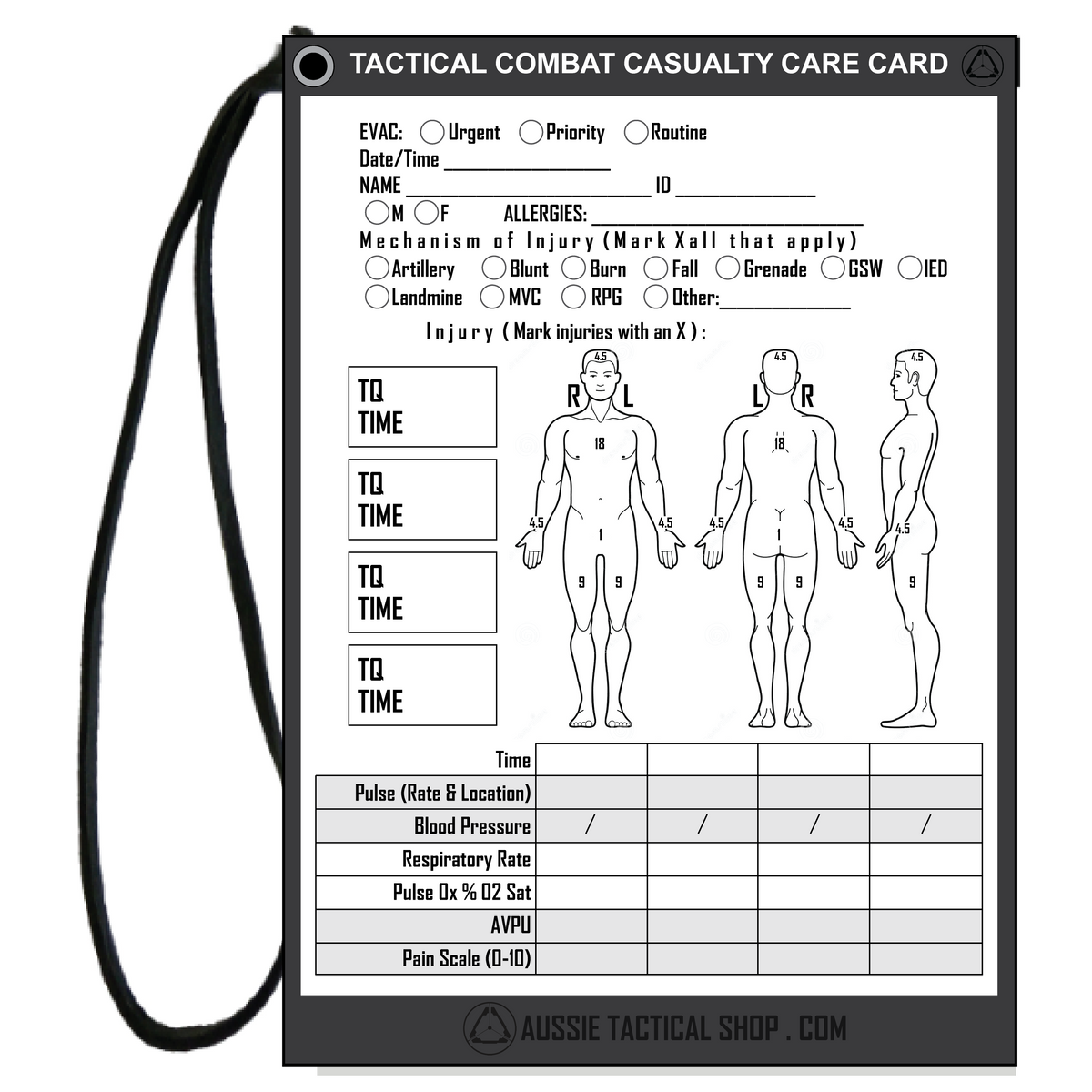 TCCC Card (Black and White) – iTACTICALi